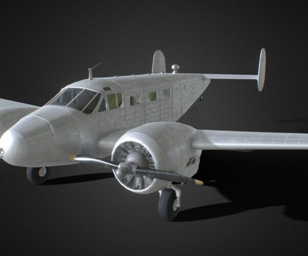ArtStation - Aircraft - Beechcraft Model 18 , 3D model | Resources