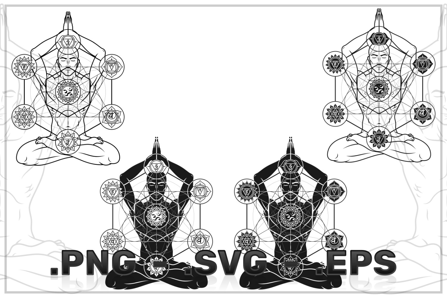 ArtStation - Vector Design Of Man Meditating With Metatron | Artworks