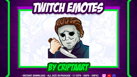 ArtStation - Twitch Emote (2 options) / Michael Myers Emote / Knife ...