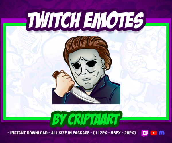 ArtStation - Twitch Emote (2 options) / Michael Myers Emote / Knife ...