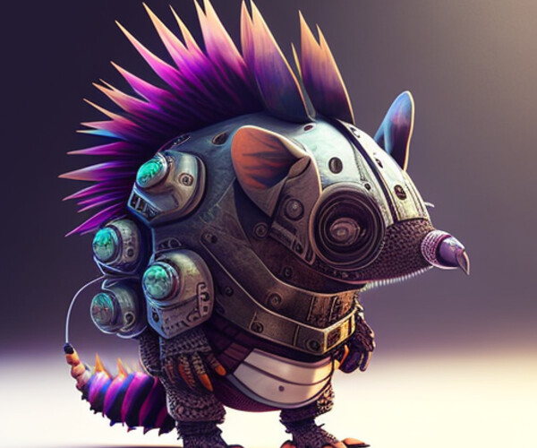 ArtStation - Cyberpunk animals 420 png Midjourney art pack | Artworks