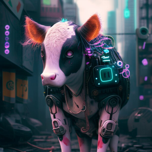 ArtStation - Cyberpunk animals 420 png Midjourney art pack | Artworks