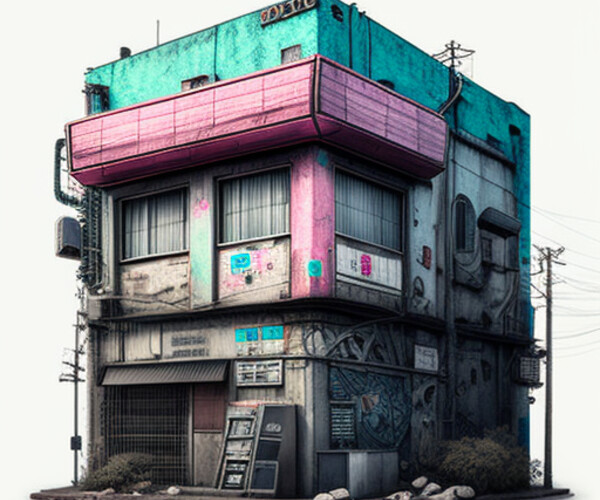 ArtStation - Front Shop Facade Texture 500 png Midjourney art pack ...