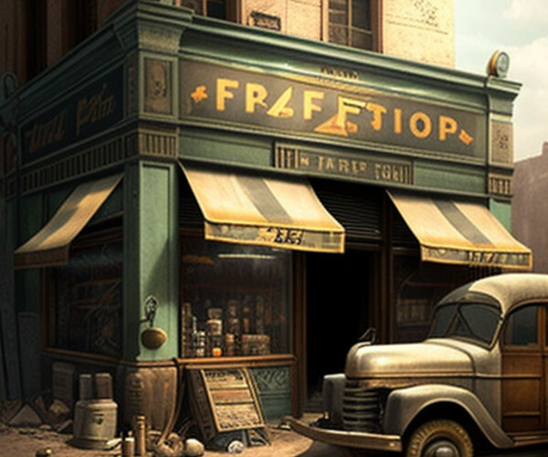 ArtStation - Front Shop Facade Texture 500 png Midjourney art pack ...