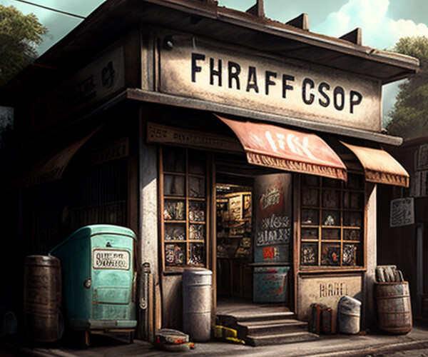 ArtStation - Front Shop Facade Texture 500 png Midjourney art pack ...