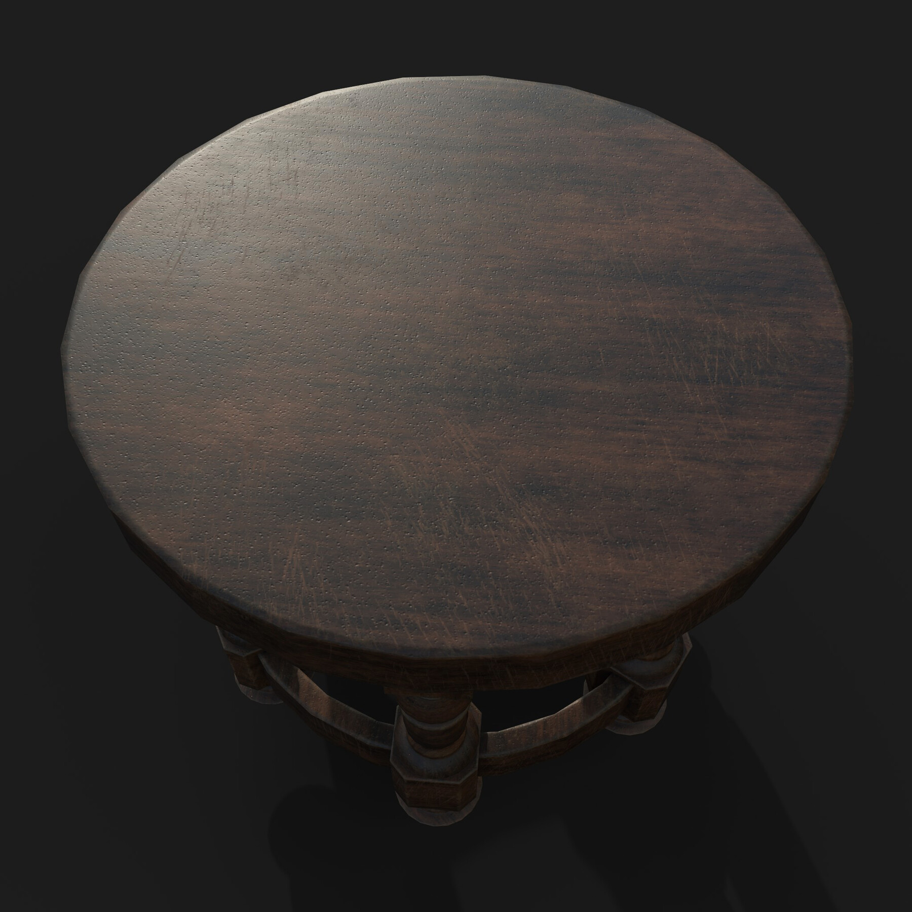 ArtStation - Wooden Round Table Game Ready | Game Assets