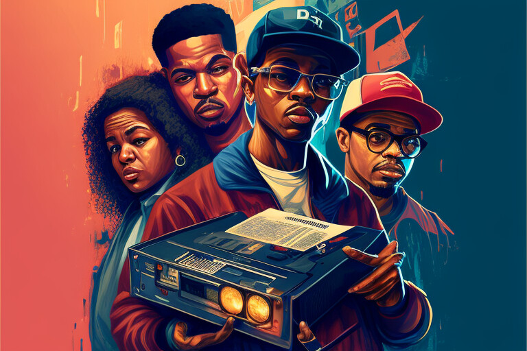 ArtStation - music hip hop illustration 1080 png Midjourney art pack ...