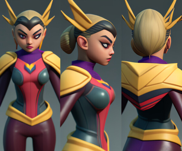 ArtStation - Stylized Game Character Concept 620 png Midjourney art ...