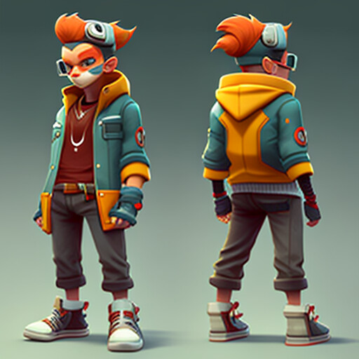 ArtStation - Stylized Concept Character Street GO 1740 png Midjourney ...