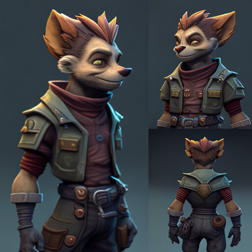 ArtStation - Stylized Arts Character 1060 png Midjourney art pack ...