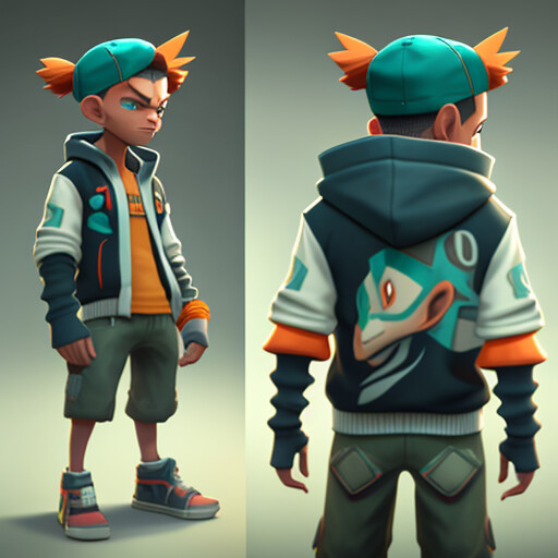 ArtStation - Stylized Concept Character Street GO 1740 png Midjourney ...