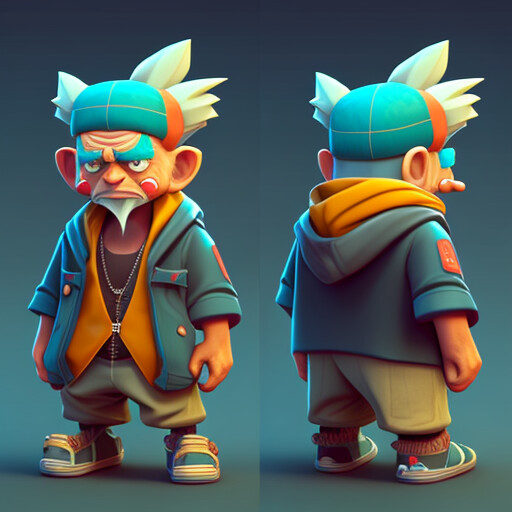 ArtStation - Stylized Concept Character Street GO 1740 png Midjourney ...