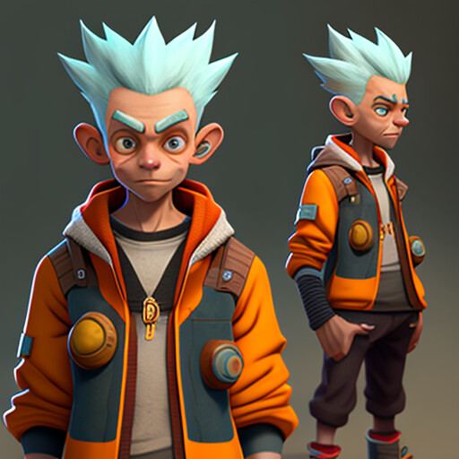 ArtStation - Stylized Concept Character Street GO 1740 png Midjourney ...