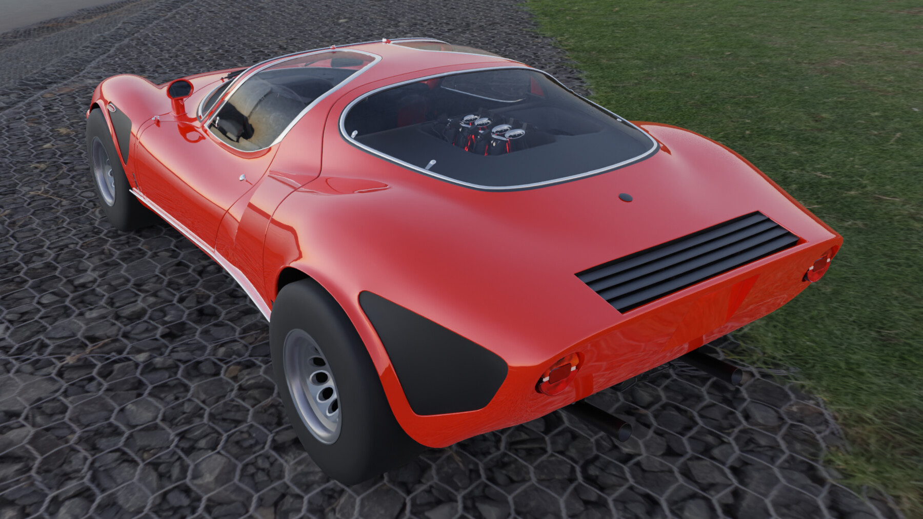 ArtStation - Alfa Romeo 33 Stradale with Engine Sounds | Game Assets