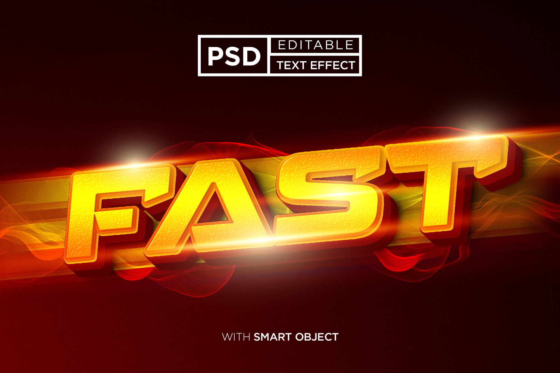 ArtStation - Fast. PSD fully editable text effect. Layer style PSD mockup template. | Artworks