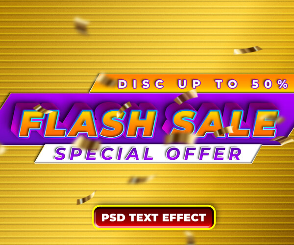 ArtStation - Flash Sale. PSD fully editable text effect. Layer style ...
