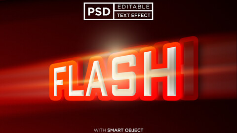 ArtStation - Flash. PSD fully editable text effect. Layer style PSD ...
