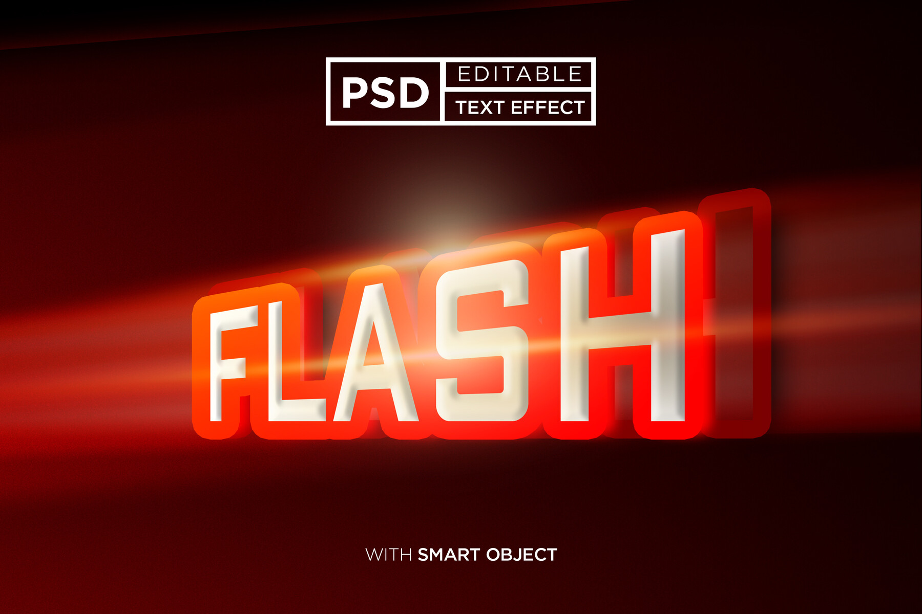 ArtStation - Flash. PSD fully editable text effect. Layer style PSD ...