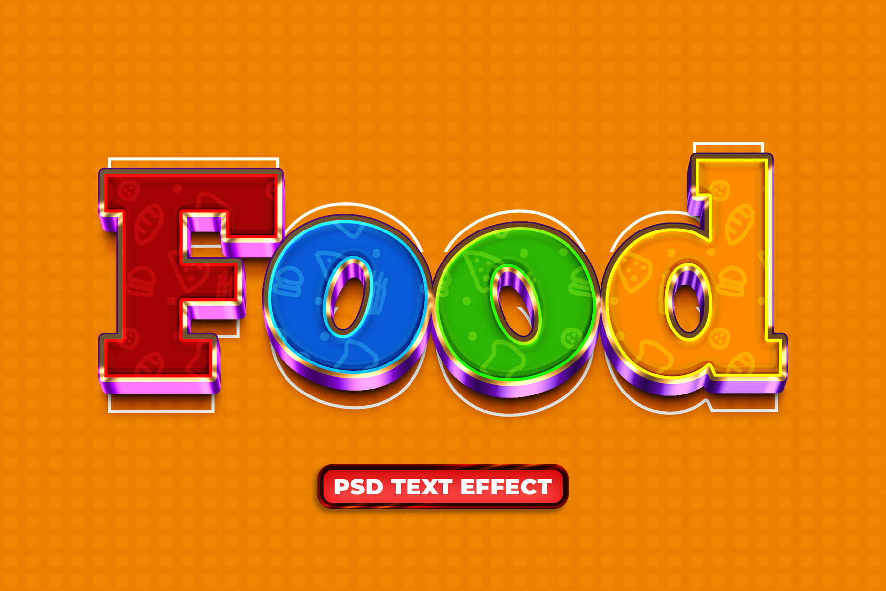 ArtStation - Food. PSD fully editable text effect. Layer style PSD ...