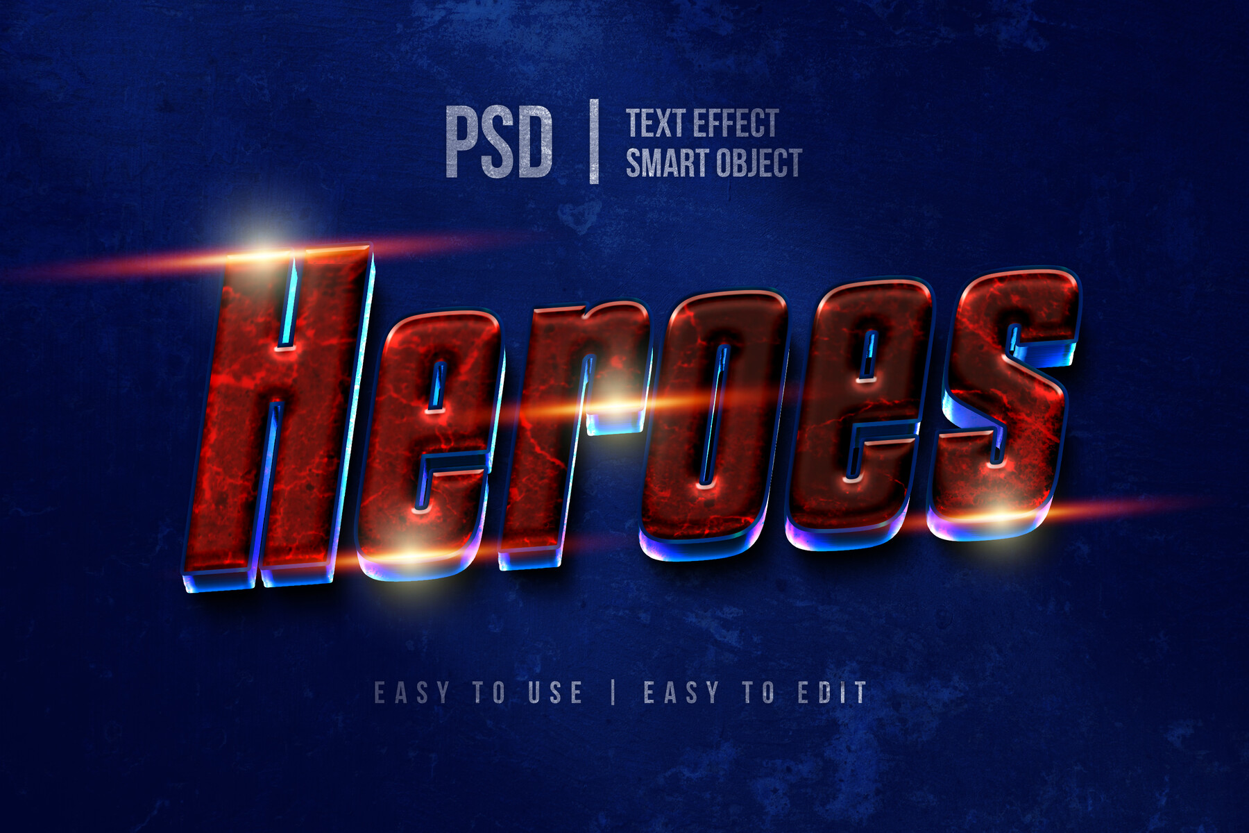 ArtStation - Heroes. PSD fully editable text effect. Layer style PSD ...