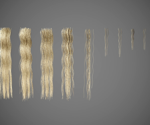 ArtStation - Wavy haircards for realtime hair creation + TEXTURE MAPS ...