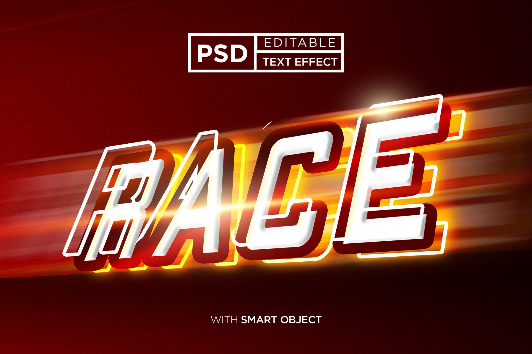 ArtStation - Race. PSD fully editable text effect. Layer style PSD ...