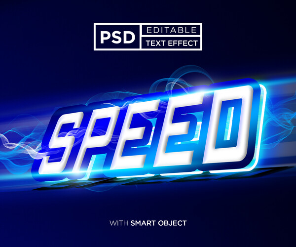 ArtStation - Speed. PSD fully editable text effect. Layer style PSD ...