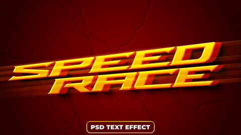 ArtStation - Speed Race. PSD fully editable text effect. Layer style ...
