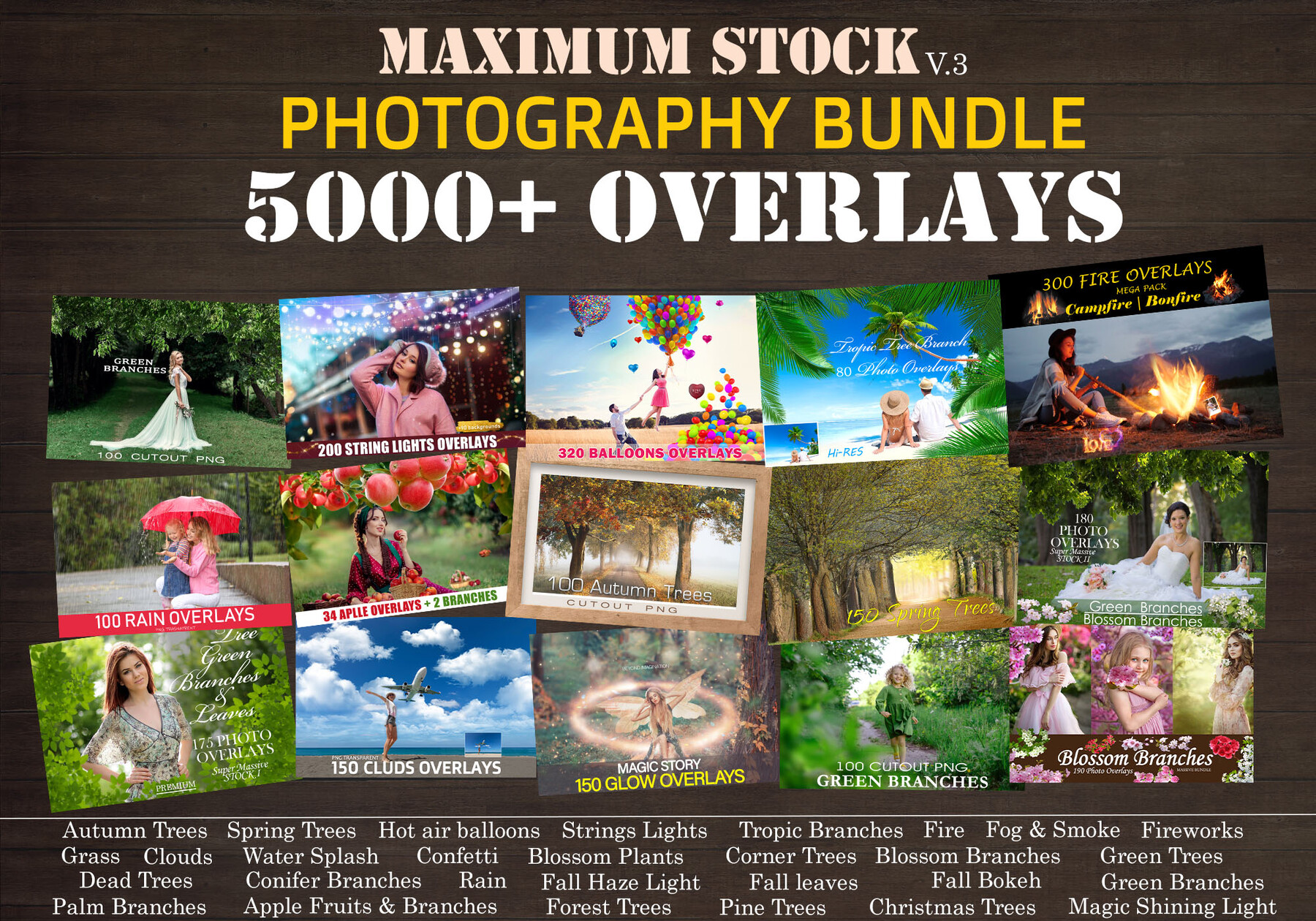 ArtStation - 5000+ Photo Overlays MEGA Bundle, Autumn Spring Forest ...