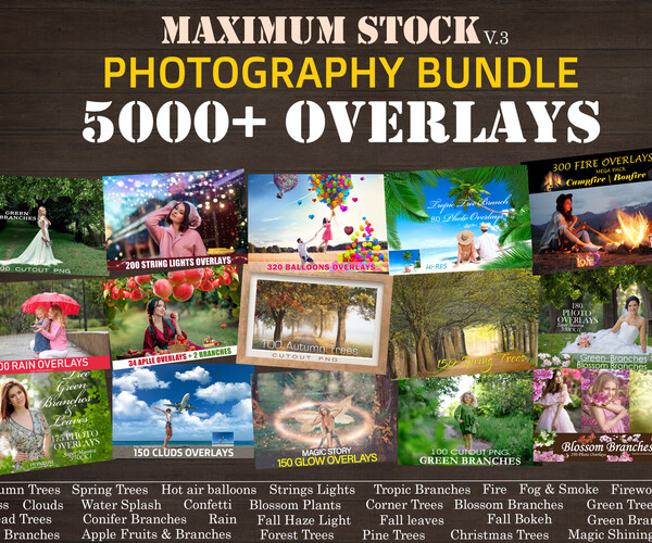 ArtStation - 5000+ Photo Overlays MEGA Bundle, Autumn Spring Forest ...