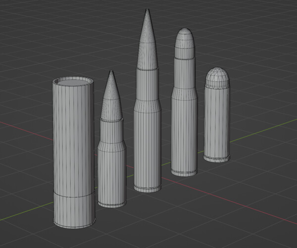 ArtStation - Low-Poly Bullet Set | Game Assets