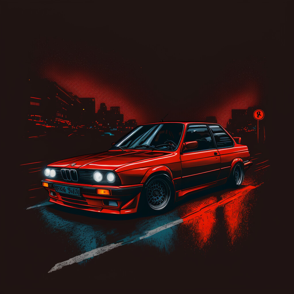 ArtStation - Night drive bmw e30 | Artworks