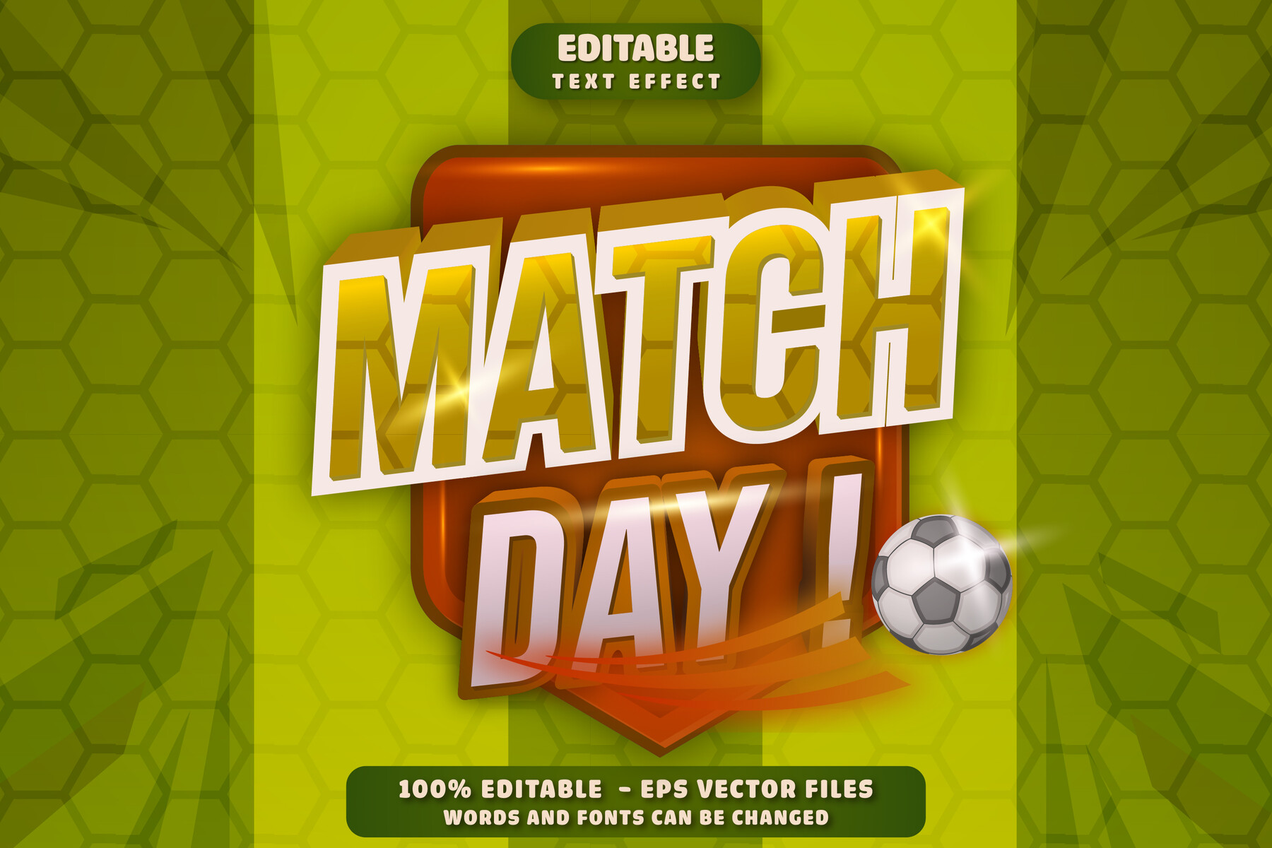 ArtStation - Match Day Text Effects, EPS Template File | Artworks
