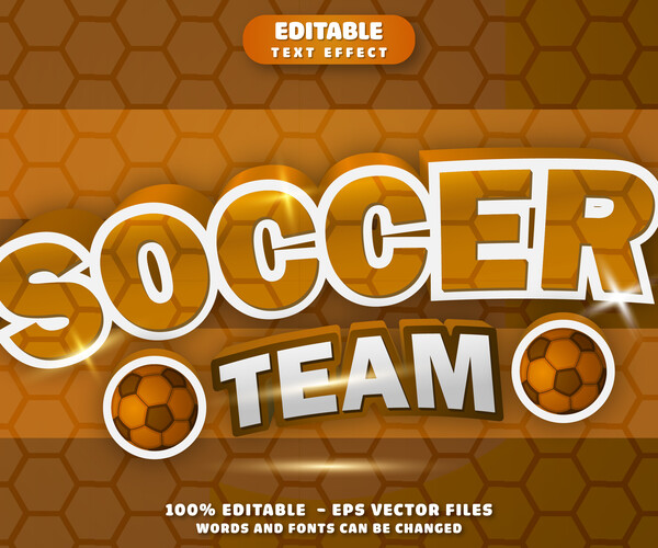 ArtStation - Soccer Text Effects, EPS Template File | Artworks