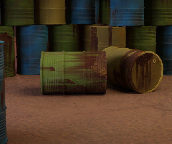 ArtStation - Oil Drum Prop | Game Assets
