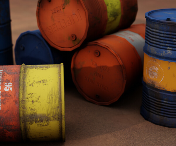 ArtStation - Oil Drum Prop | Game Assets