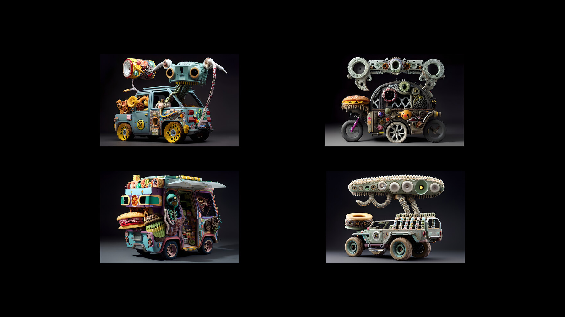 ArtStation - Garbage zombie car, steampunk style+ Trash zombie skull ...