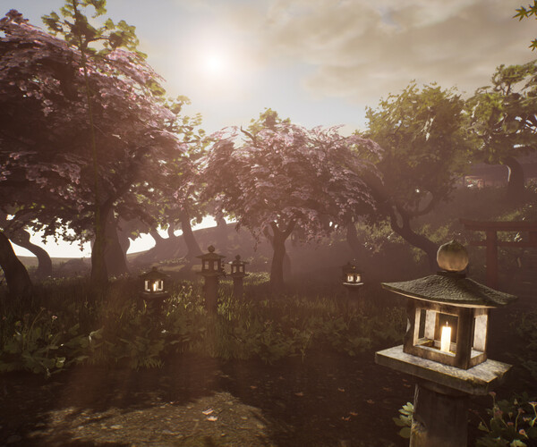 ArtStation - Japanese House and Foliage Environment Asset Pack | Game ...
