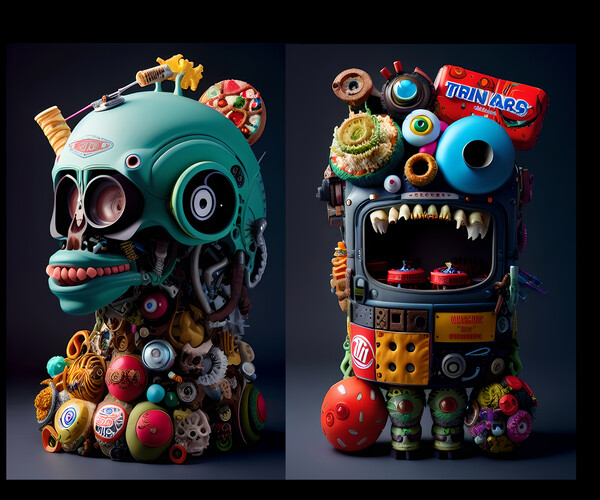 ArtStation - Garbage zombie car, steampunk style+ Trash zombie skull ...