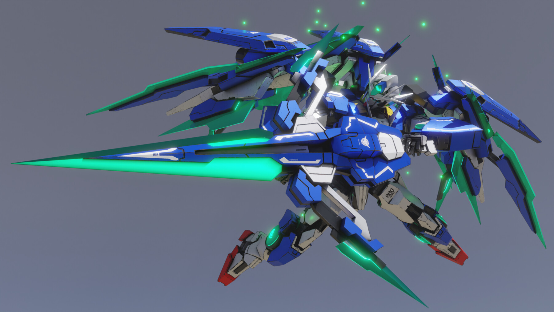 ArtStation - Mecha Gundam 000 QanT Devolution - Rigged | Resources