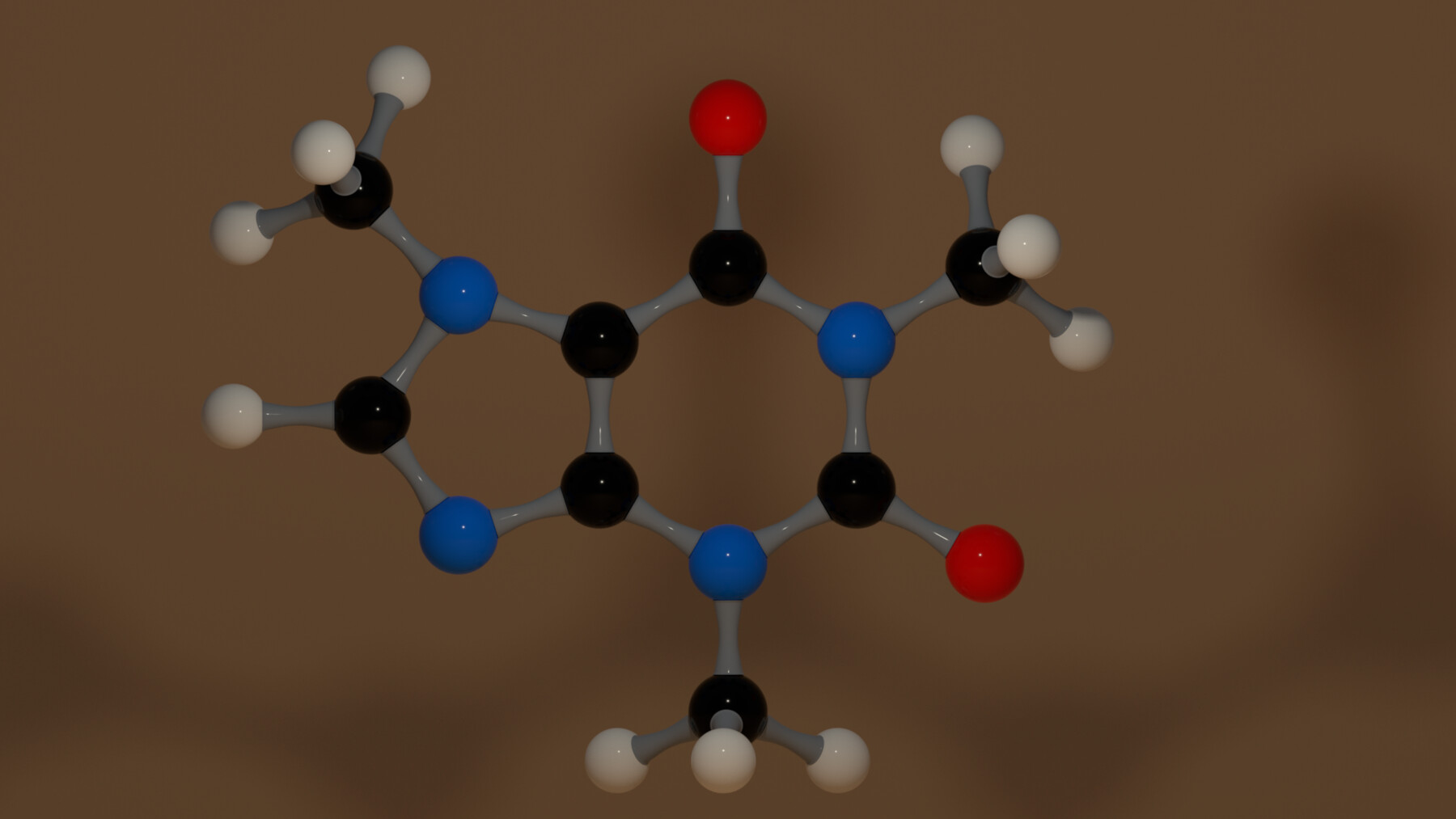 ArtStation - Caffeine Molecule C8H10N4O2 Coffee 3d model | Resources