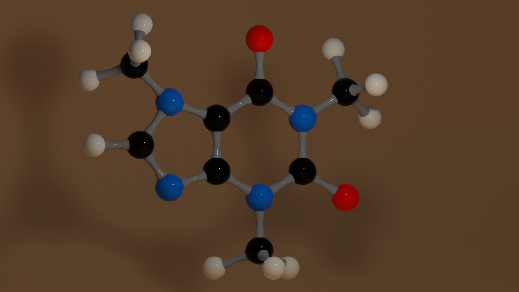 ArtStation - Caffeine Molecule C8H10N4O2 Coffee 3d model | Resources