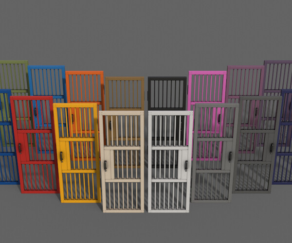 ArtStation - PBR Metal Door Gate A | Game Assets