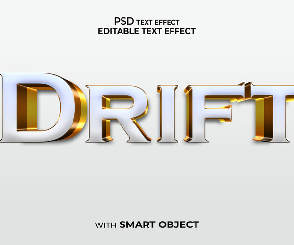 ArtStation - 3D Drift. PSD fully editable text effect. Layer style PSD ...