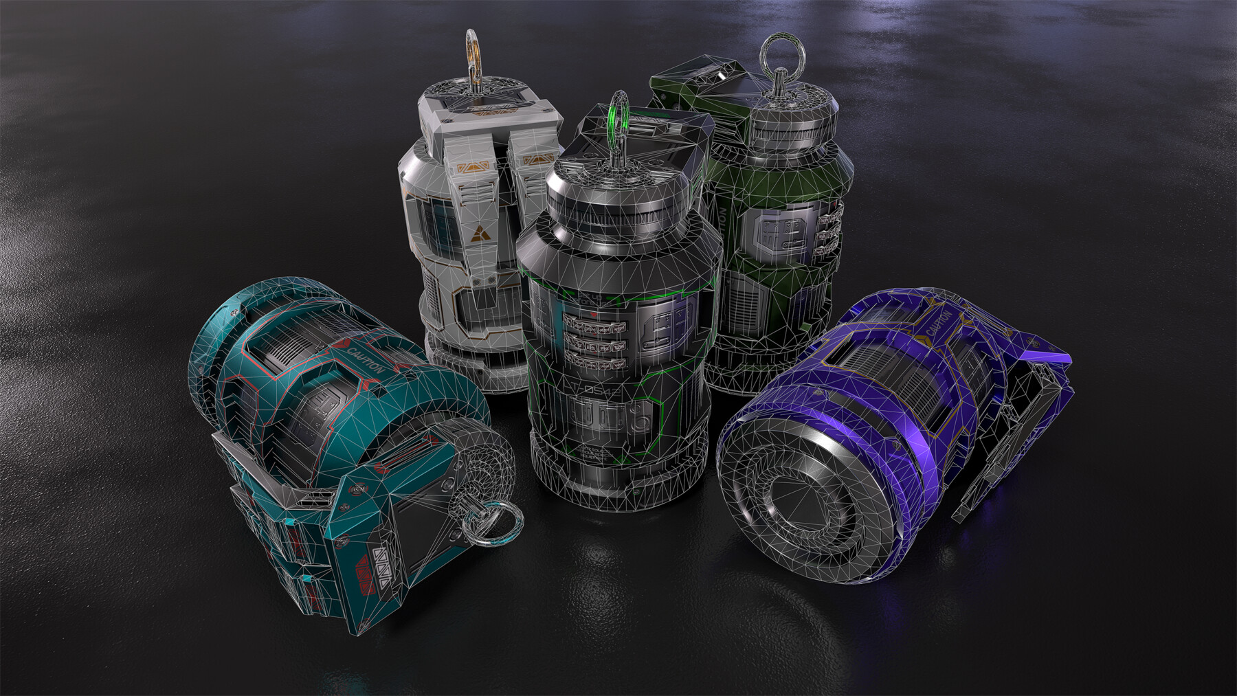 ArtStation - Sci-fi Grenade | Game Assets