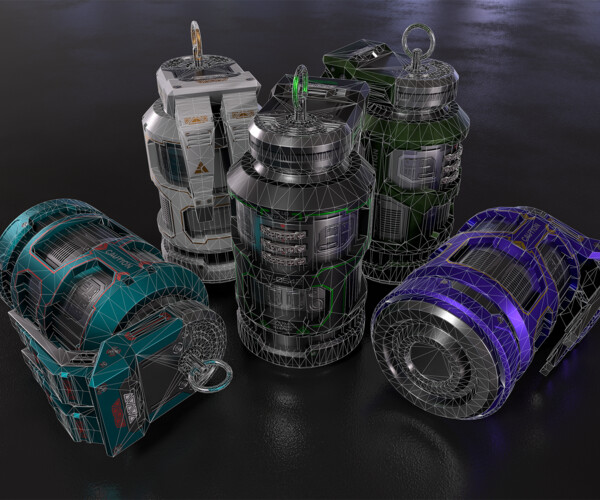 ArtStation - Sci-fi Grenade | Game Assets