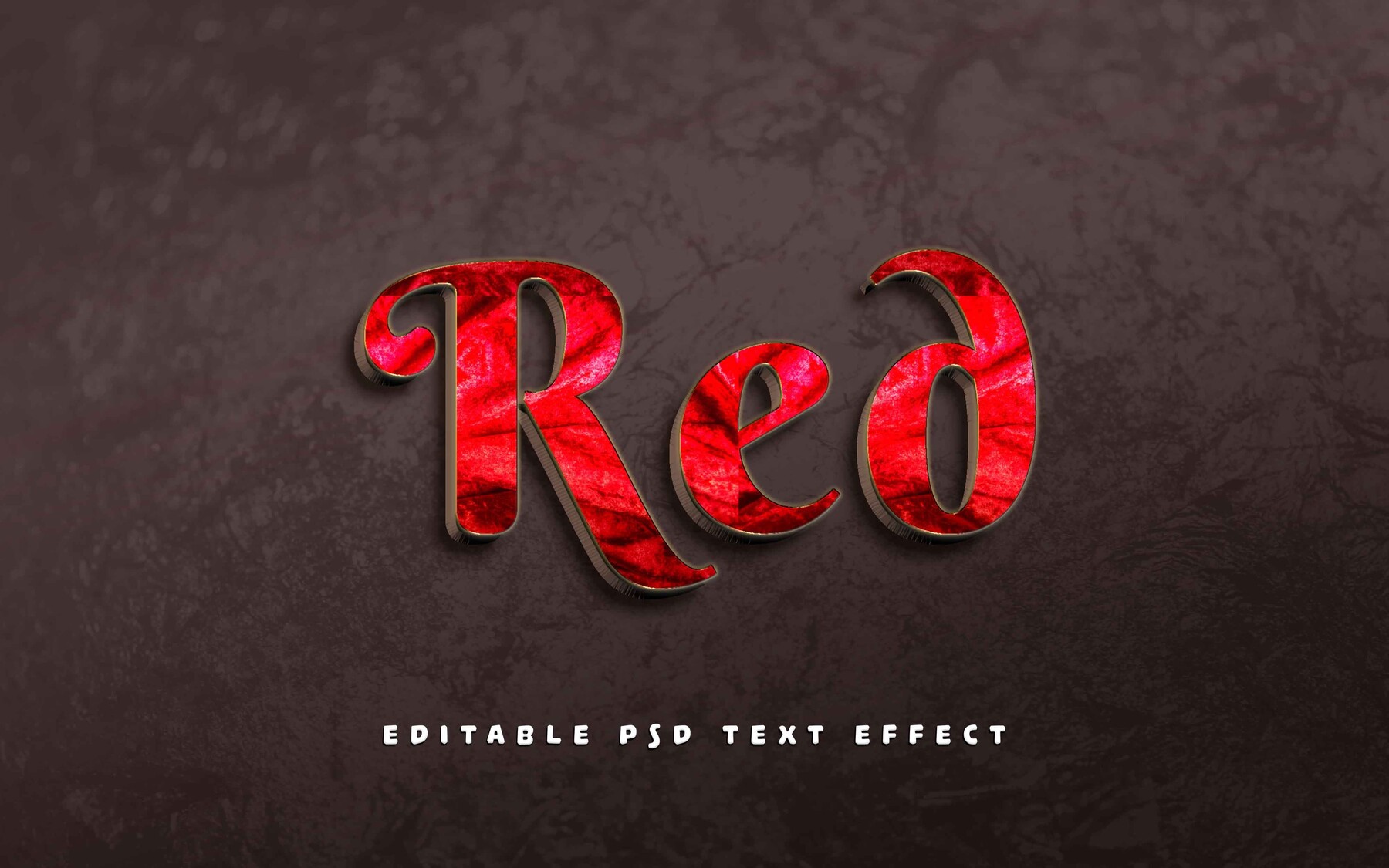 ArtStation - 3D Red. PSD fully editable text effect. Layer style PSD ...