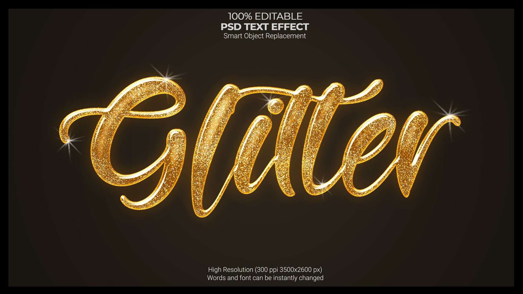 ArtStation - Glitter. PSD fully editable text effect. Layer style PSD ...
