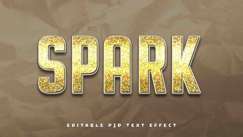 ArtStation - Spark. PSD fully editable text effect. Layer style PSD ...