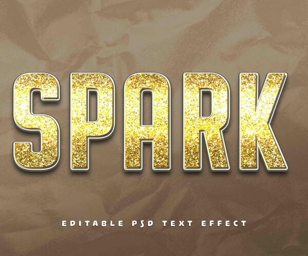 ArtStation - Spark. PSD fully editable text effect. Layer style PSD ...